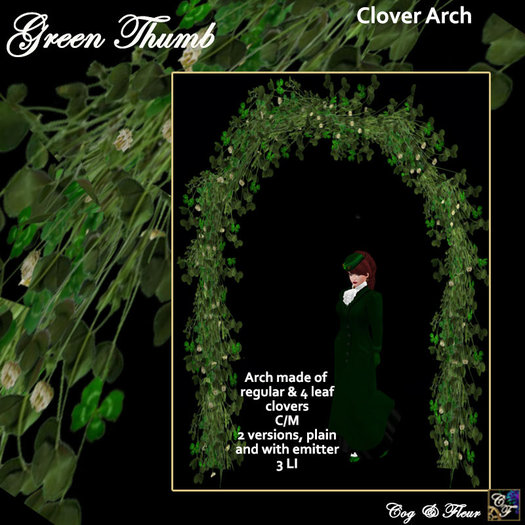 Second Life Marketplace - C&F St. Patrick's Day Flowering Clover Arch