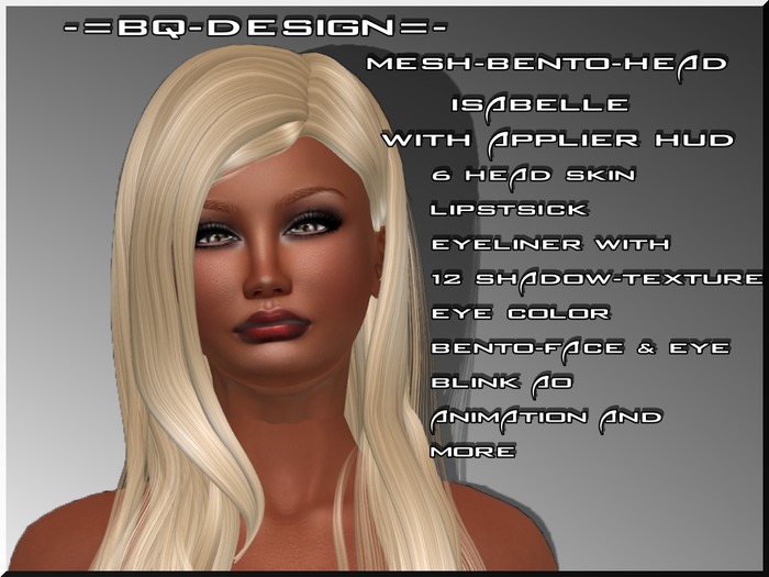 Second Life Marketplace - BENTO-MESH-HEAD ISABELL-HEAD & HUD VERSION-DEMO