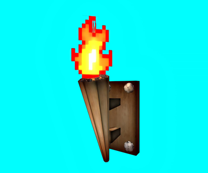 Second Life Marketplace - Medieval Wall Torch - 1 Prim - FREE!
