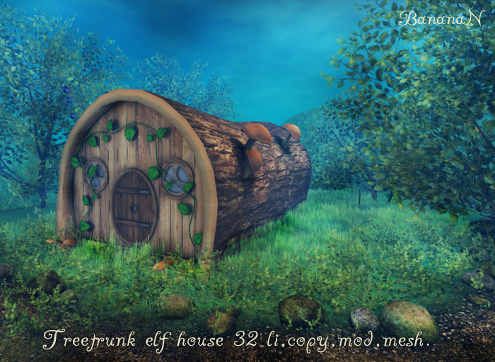 Second Life Marketplace - Treetrunk Elf house - 32 LI