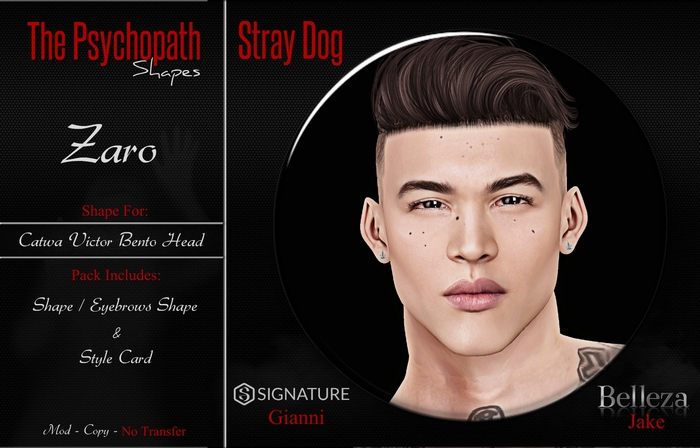 Second Life Marketplace - DEMO [ Zaro Shape ] - For Catwa Victor Bento Head