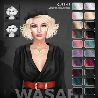 Second Life Marketplace - Wasabi // Queenie Mesh Hair - Lunar Ombre
