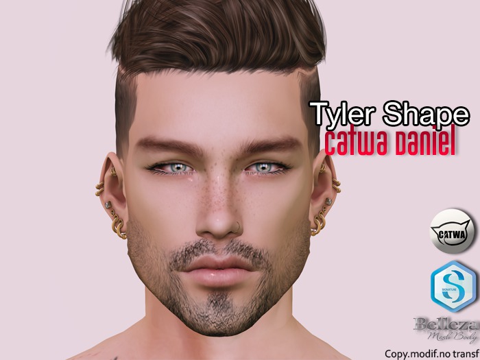 Second Life Marketplace - Phase Store - Tyler shape for catwa Daniel ...