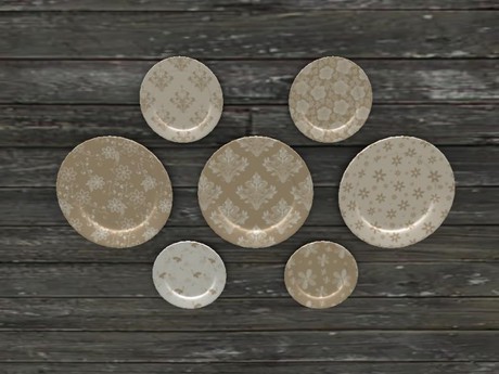 Second Life Marketplace - Plate set cream and White