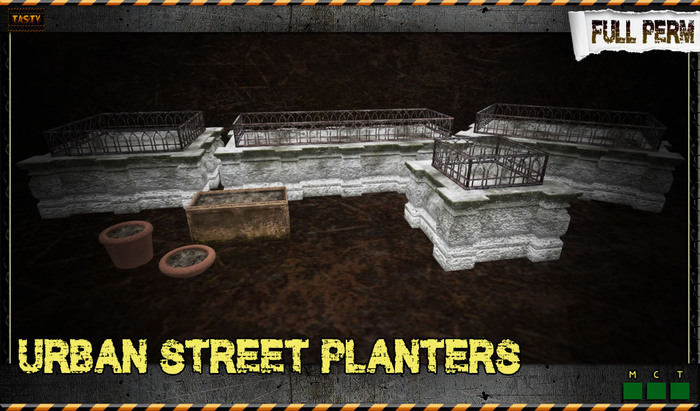 Second Life Marketplace - ..::Tasty::.. Urban Street Planters //FULL ...