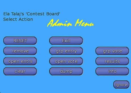 Second Life Marketplace - Simple Contest Board
