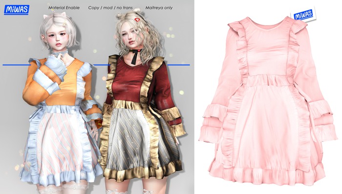 Second Life Marketplace - MIWAS / Mia frilled dress #Pink
