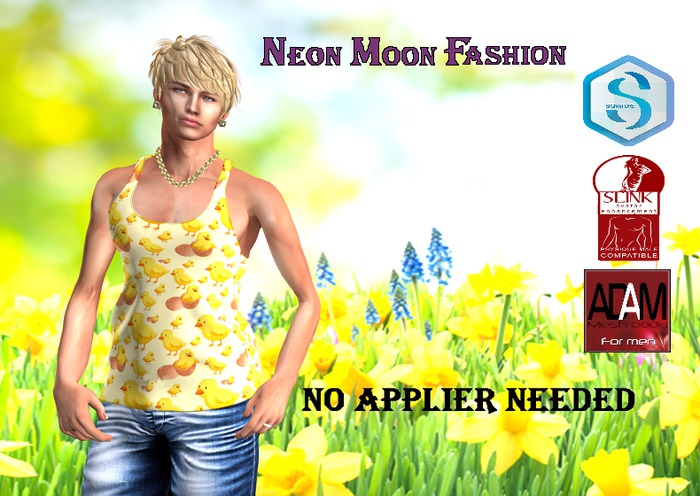 Second Life Marketplace - Tank top Signature Slink Adam Easter chickens