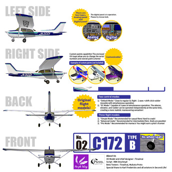 Second Life Marketplace - Purple Wing Cessna C172 Type-B