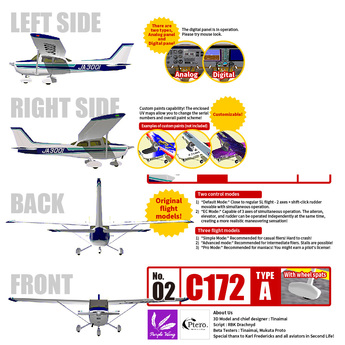 Second Life Marketplace - Purple Wing Cessna C172 Type-A