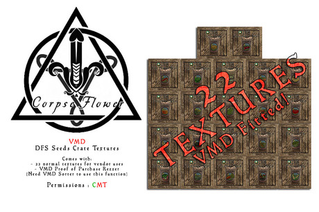Second Life Marketplace - [CF] VMD DFS Seeds Crate Textures Pack Box