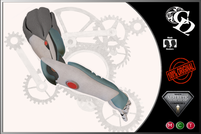 Second Life Marketplace - C&N {SILVERWOLF}Robotic SCI-FI Sky Blue ...