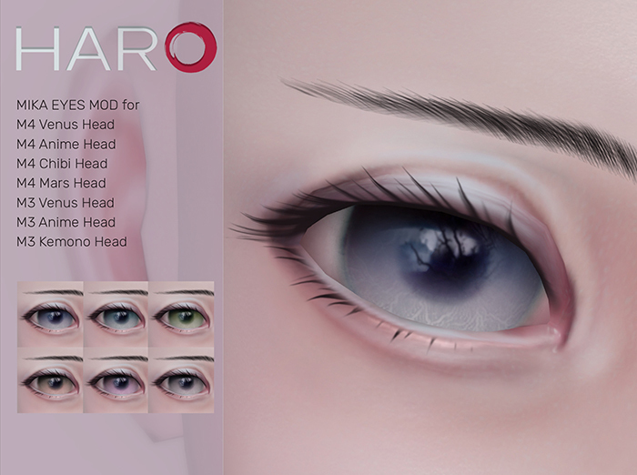 Second Life Marketplace - Mika Eyes Mod for M3 / M4 Anime Chibi Mars ...