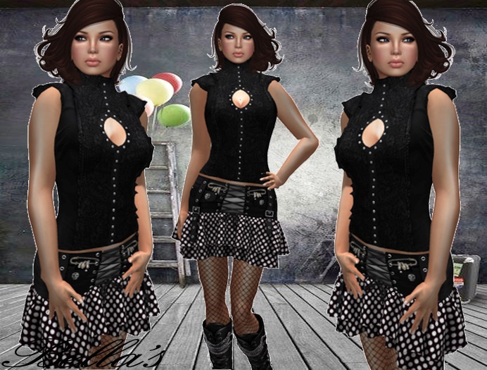 Second Life Marketplace - Punk Women Outfit Spott