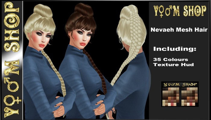 Second Life Marketplace - YM SHOP_Nevaeh Mesh Hair