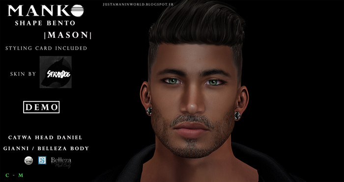 Second Life Marketplace Manko Mason Catwa Daniel Head Demo