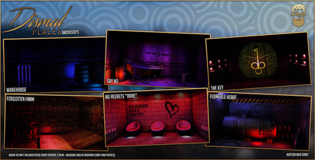 Second Life Marketplace - [Box] A Key - Dismal Places Backdrops - The ...