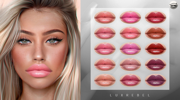 Second Life Marketplace - LUXREBEL - Catwalk Lipstick (Catwa) DEMO