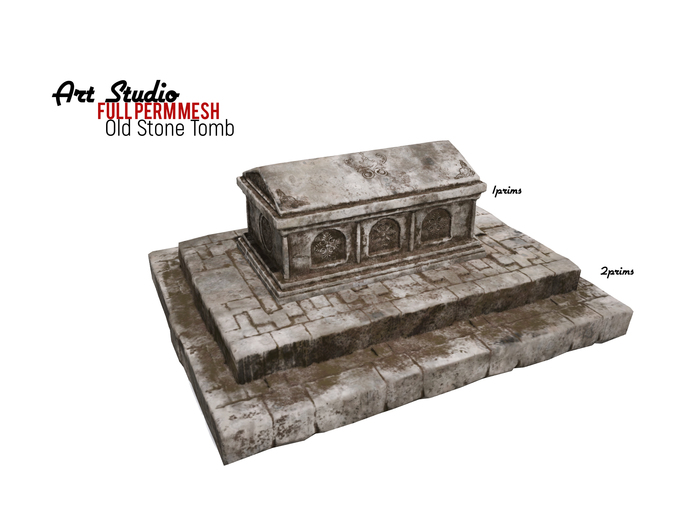 Second Life Marketplace - Art Studio.FULL PERM - Old Stone Tomb