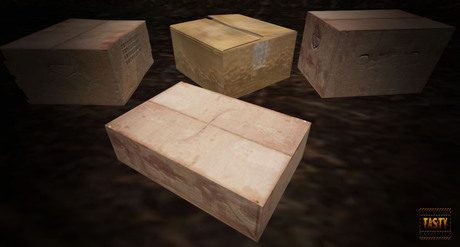 Second Life Marketplace - ..::Tasty::.. Cardboard Packing Box Set ...