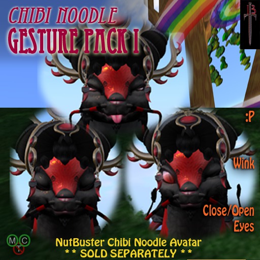 Second Life Marketplace - 13T Chibi Noodle Gesture Pack I