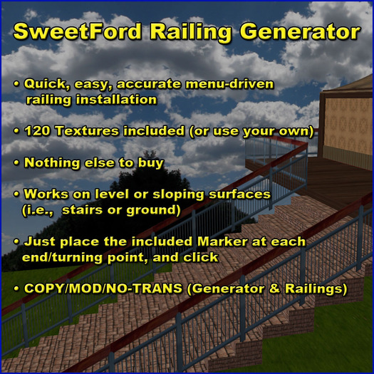 Second Life Marketplace - SweetFord Railing Generator