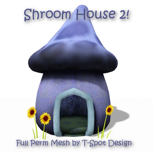 Second Life Marketplace - T-Spot Mesh - Shroom House 2 - Full Perm - LI=32