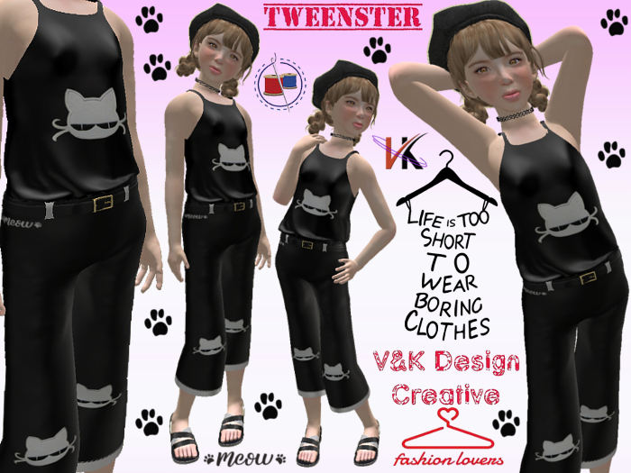 Second Life Marketplace - V&K Design Tweenster Melina MEOW Outfit