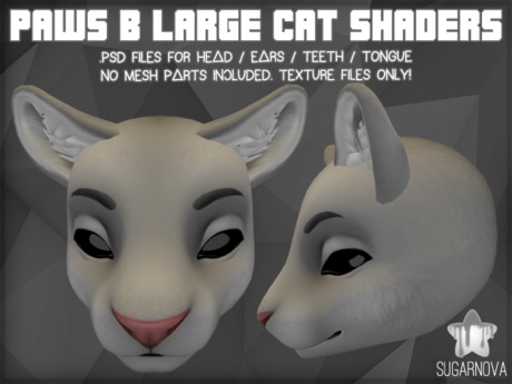 Second Life Marketplace - [SN] PAWS B Large Cat Head Shaders