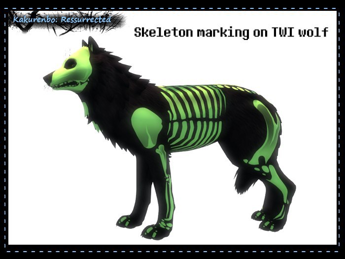 Second Life Marketplace - Kakurenbo: TWI wolf (bento) Skeleton applier