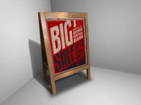 Second Life Marketplace - Sidewalk Sign / Advertising Board