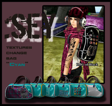Second Life Marketplace - :sey Enamel BostonBag[cyan] *7textures -unisex-