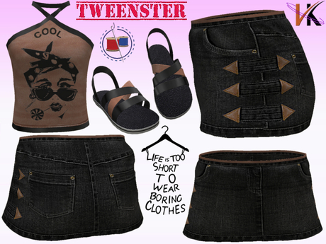 Second Life Marketplace - V&K Design Tweenster Lena cool Tween Outfit ...