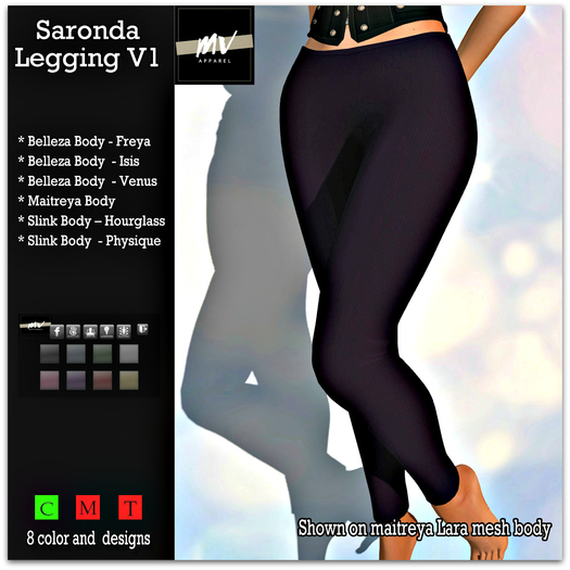 Second Life Marketplace - MV - Saronda - Legging - V1 ,Belleza ...