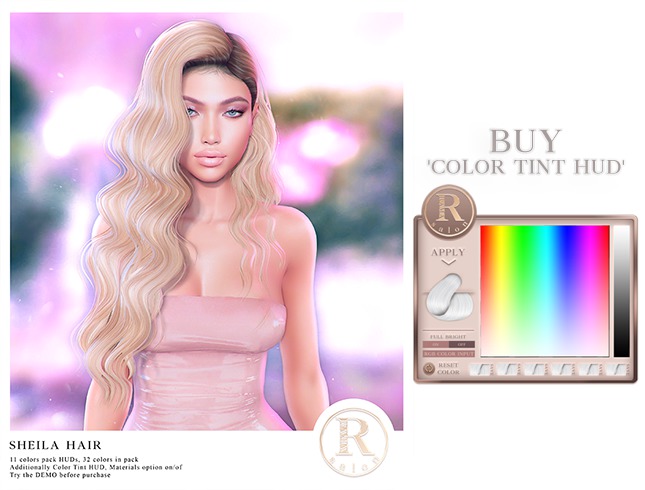 Second Life Marketplace - RAMA.SALON - Sheila Hair Color Tint Picker