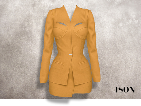 Second Life Marketplace - ISON - mandy over bra suit - mustard