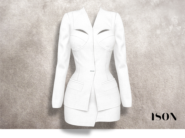 Second Life Marketplace - ISON - mandy over bra suit - white