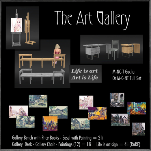 Second Life Marketplace - [Cb] Art and Life 3D Wall Text RARE