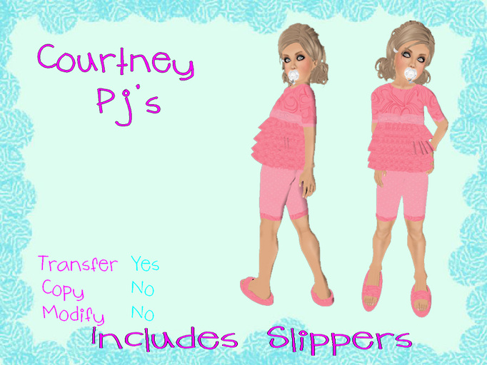 Second Life Marketplace - *DeSiGneR KiDz* Courtney PJ's Outfit with ...