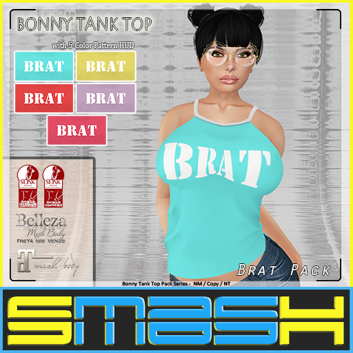 Second Life Marketplace - SMASH - Bonny Tank Top (Brat Pack)
