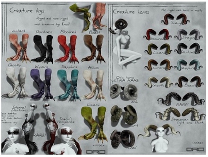 Second Life Marketplace - -DRD- creature horns - chimera