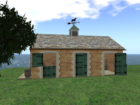 Second Life Marketplace - Small stable in period stone- extendable