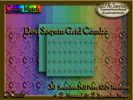 Second Life Marketplace - Desi Sequin Grid Combo Textures