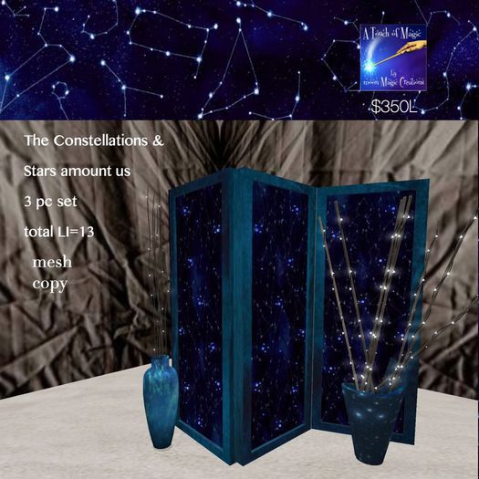 Second Life Marketplace - The Constellations & Stars amoung us 3 pc set ...