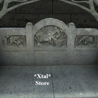Second Life Marketplace - *Xtal* Old Stone Seat Arbour