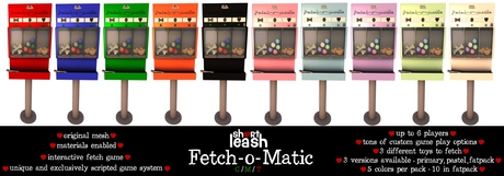 Second Life Marketplace - .:Short Leash:. Fetch-o-Matic *Prize Refill ...