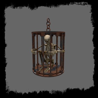 Second Life Marketplace - Aquatica Mesh - AM024248 Caged Skeleton #01 ...