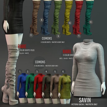 Second Life Marketplace - #1 SAVIN - VICTORIA DRESS - RED