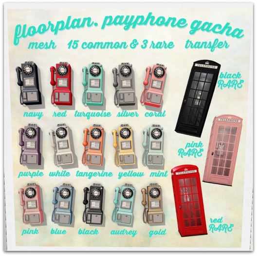 Second Life Marketplace - floorplan. police box gacha / red RARE