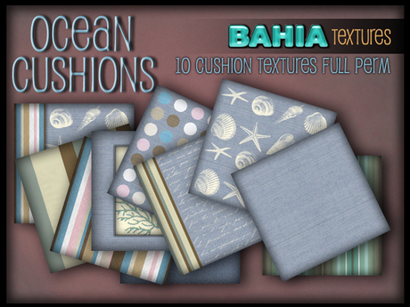 Second Life Marketplace - Bahia Tiki- Ocean Cushion Texture Set